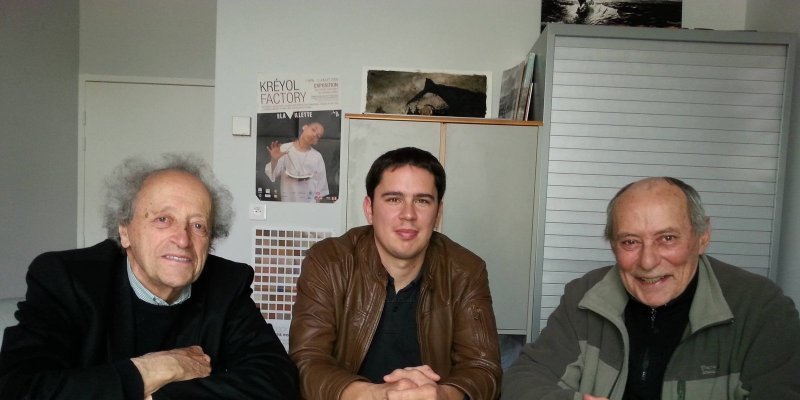 avec Olivier Desgranges et Claude Margat, 2014 – Atelier Bernard Noël